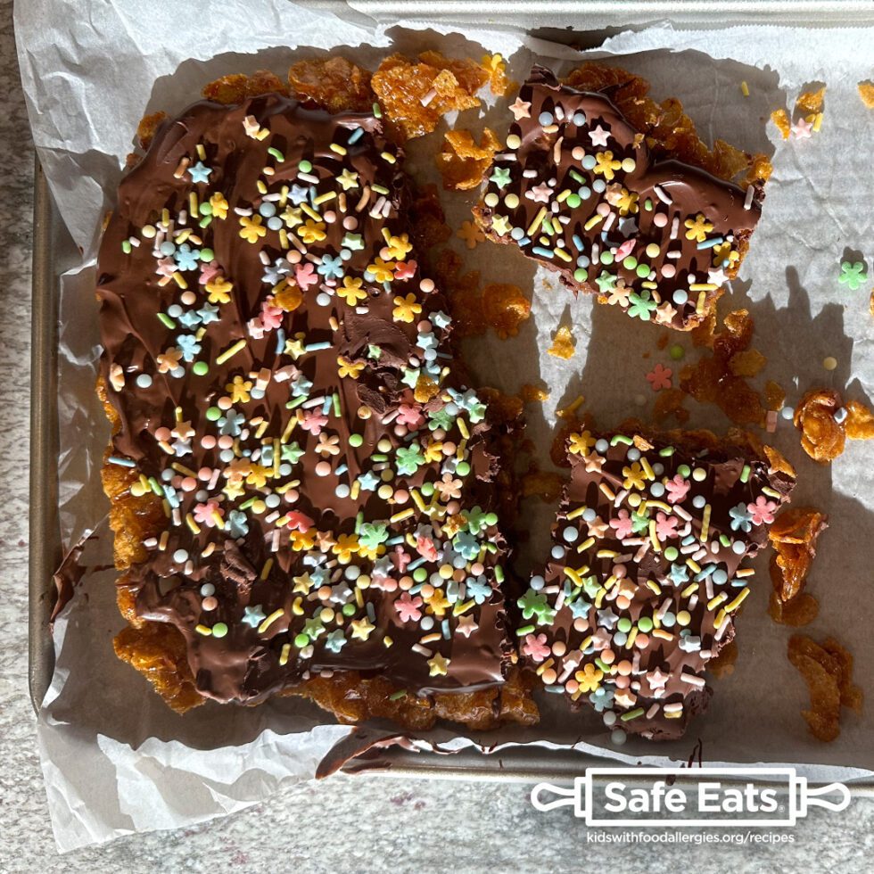 Milk-Free Chocolate Corn Flake Brittle | Kids with Food Allergies